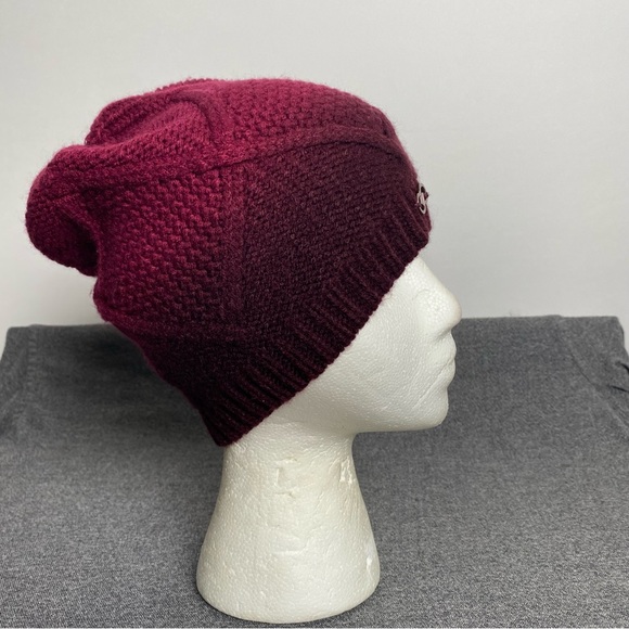 Accessories | Dark Red Burgandy Maroon Beanie Hat Knit Winter Hat Skull ...